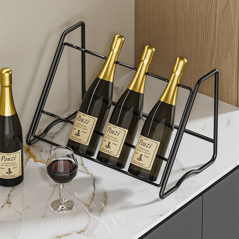 Red Wine Rack Countertop Free-Stand Wine Storage Rack Wine Holder for ...