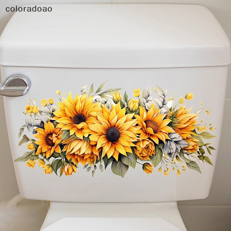 col Toilet Stickers Flower Stickers Bathroom Self-adhesive Paing ...