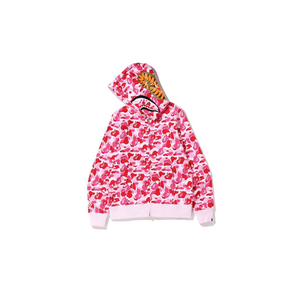 A BATHING APE ABC Camo Shark Full Zip Hoodie Pink Unused | Shopee Malaysia