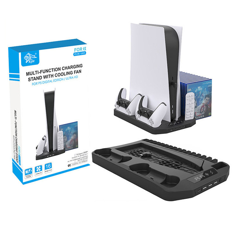P PS5 Host Universal Multifunctional Cooling Fan Base with Disc Storage ...