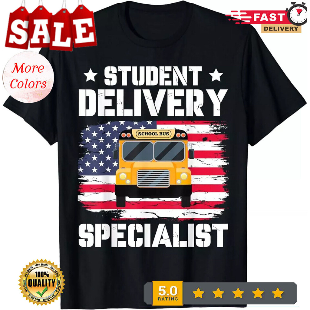 School Bus Driver's American Flag School Bus Driver T-Shirt | Shopee ...