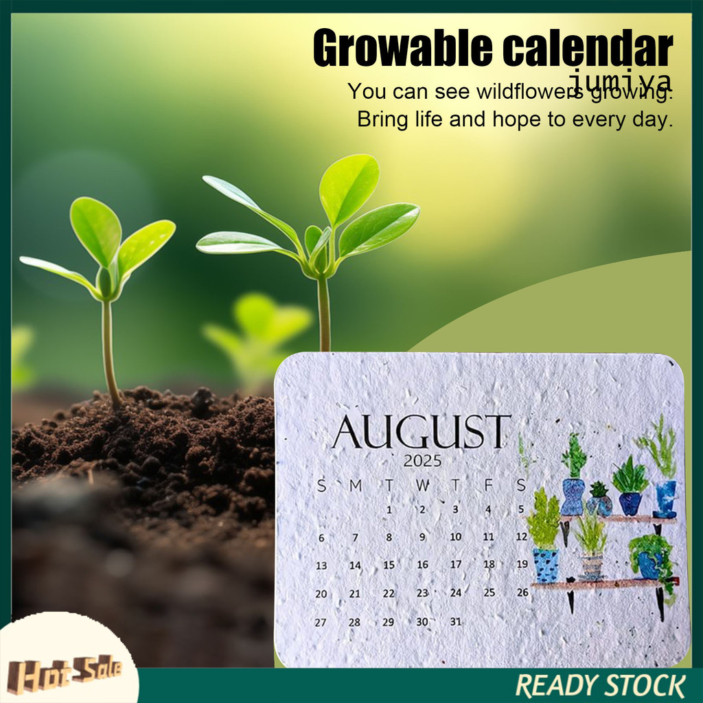 [Jum] 2025 Plant Calendar with Plantable Growing Plants Sustainable ...