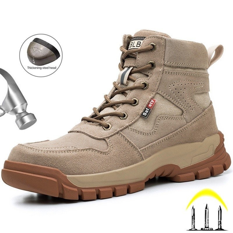 Indestructible Work Boots High Top Men Safety Shoes Male Anti-Puncture ...
