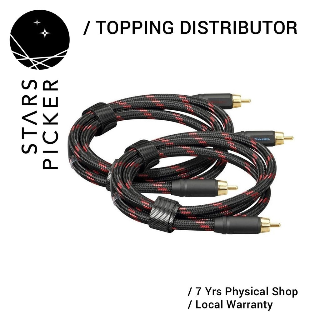 Topping TCR2 - 6N Monocrystalline Copper Gold Plated RCA to RCA ...