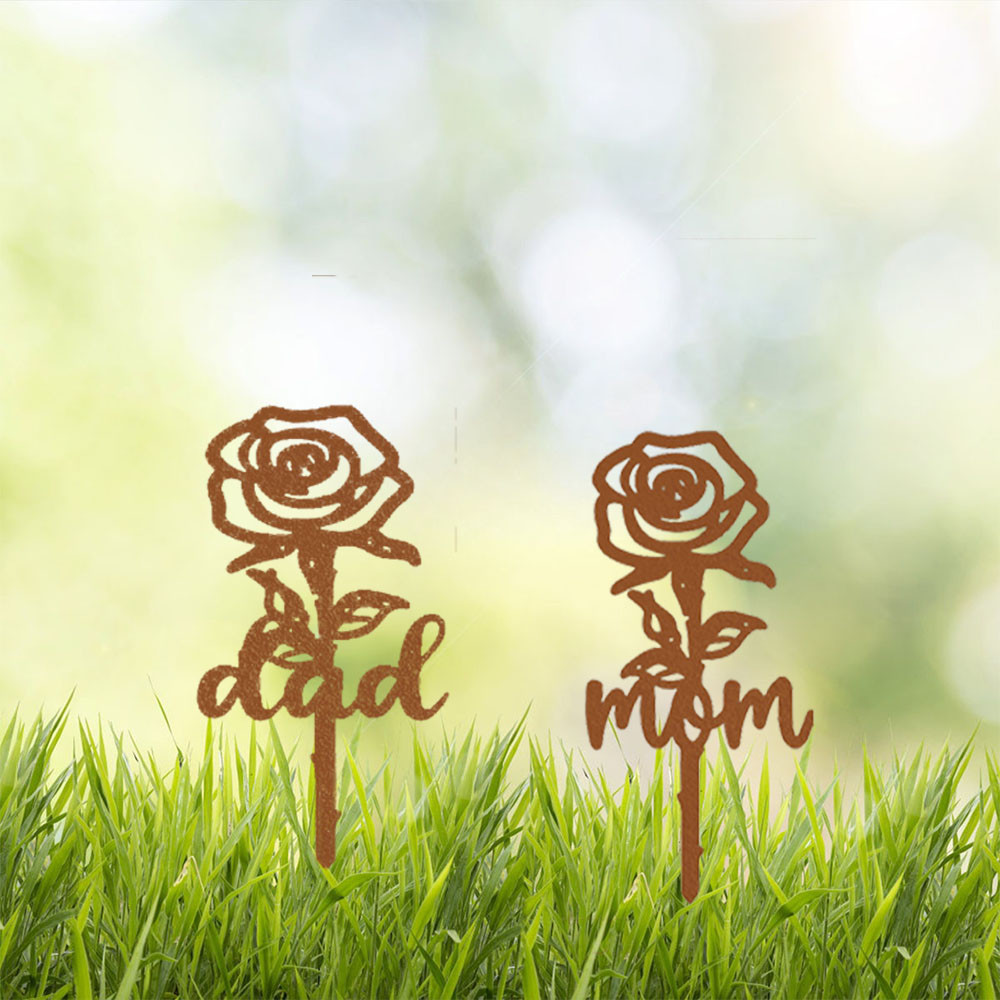 Rose Memorial Stake Elegant Graveyard Decor Elegant Rose Stake Sympathy ...