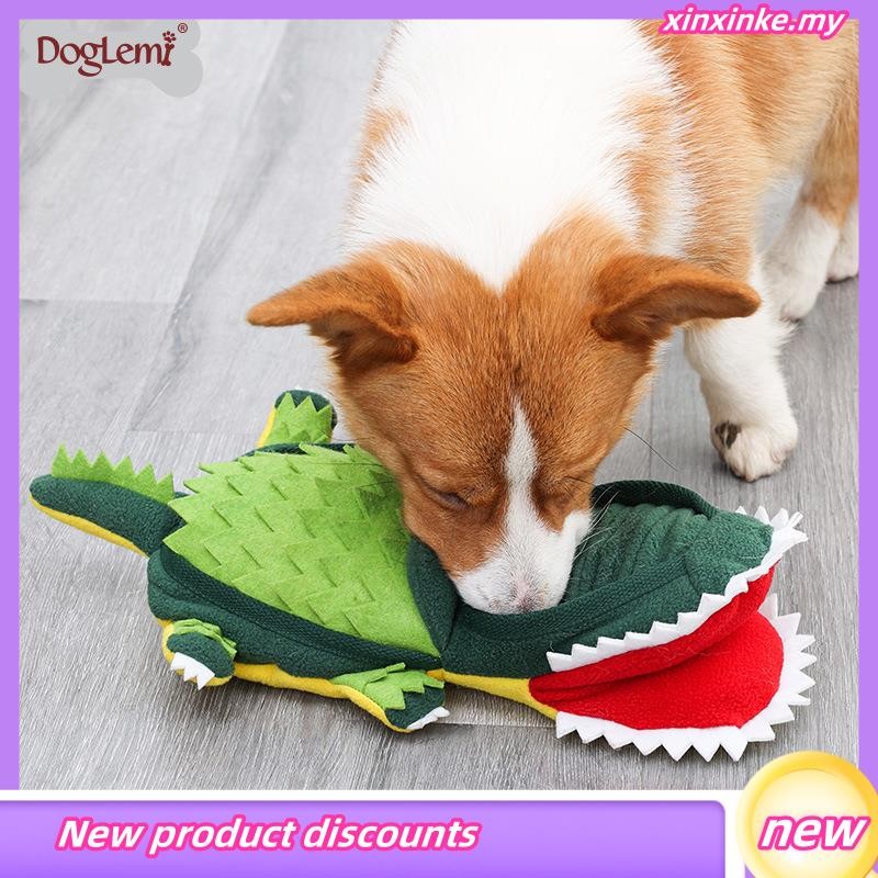 RAN Dog Plush Toy Snuffle Mat Stuffed Animal Squeak Alligator ...