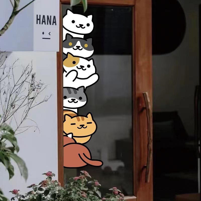 Ins Style Static Stickers Pet Shop Window Glass Door Window Stickers ...