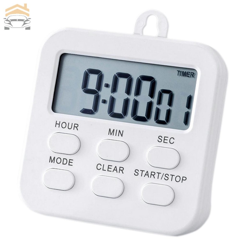 Digital Timer 24-Hours Digital Timer LCD Kitchen Timers Bathroom Shower ...