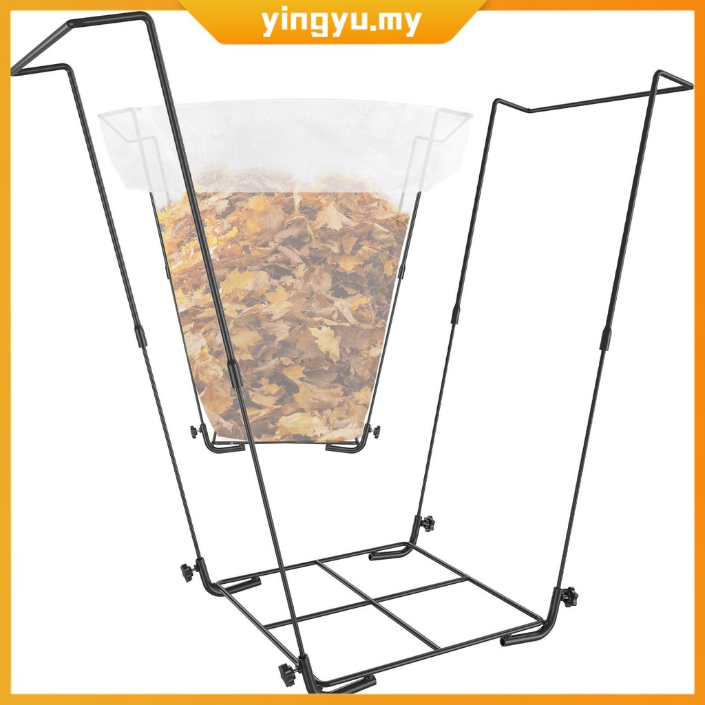 Outdoor Trash Bag Holder Stand Heavy Duty Metal Garden Garbage Bag ...