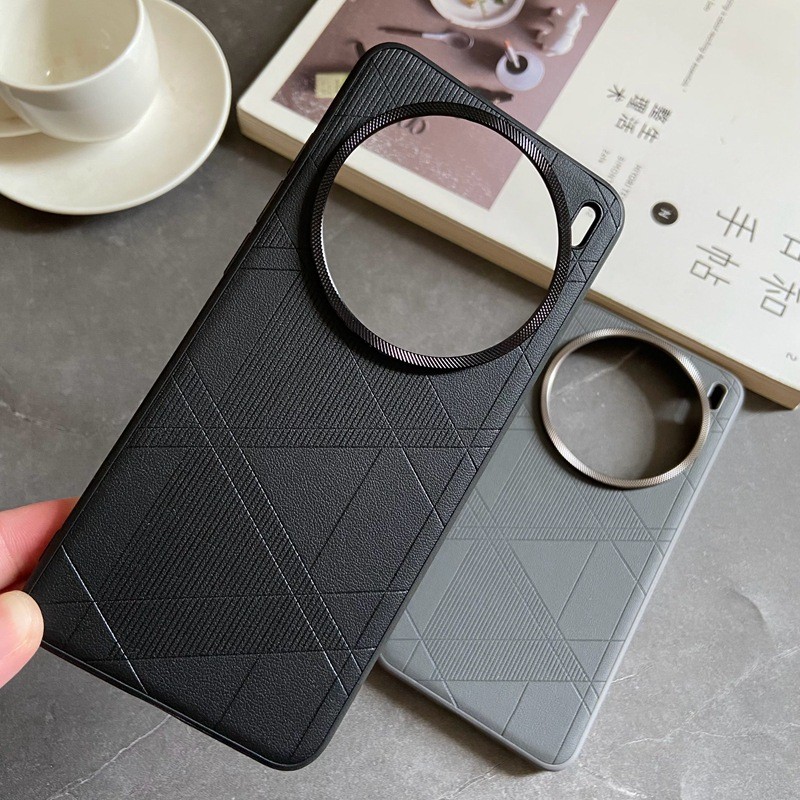 Metal Len Rhombus Pattern Leather Case for Vivo X200 Pro Mini X100s X100 Ultra Smart Phone Hard ...