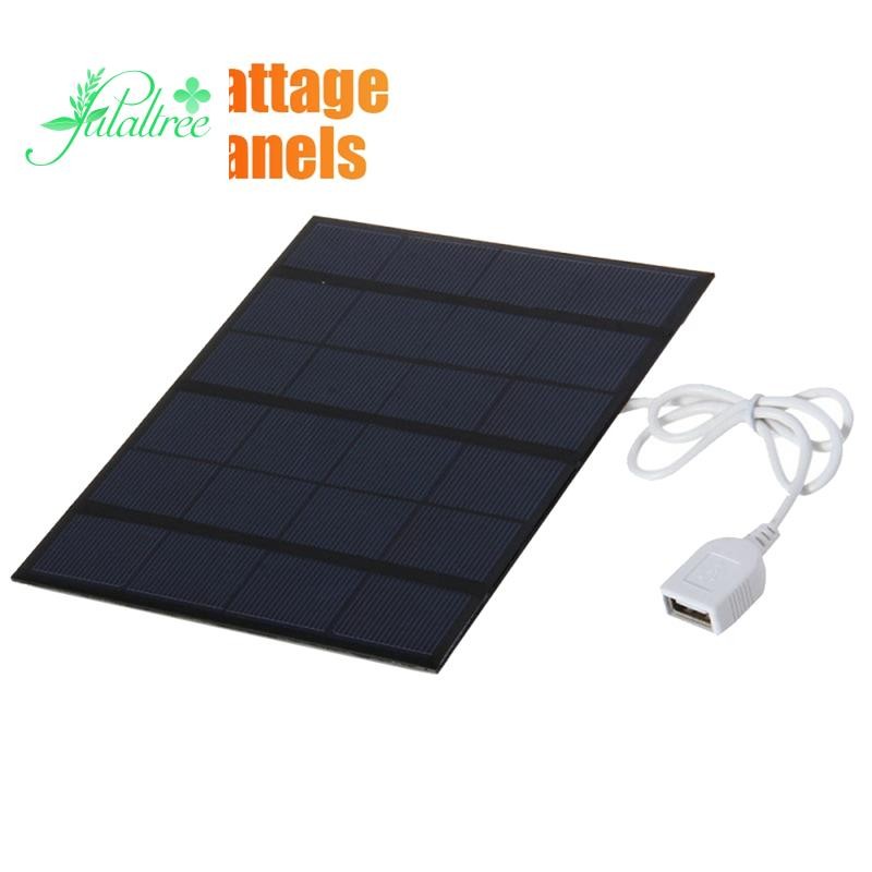 3.5W 6V Solar Panel with USB Cable Outdoor Portable Mini Solar Panel ...