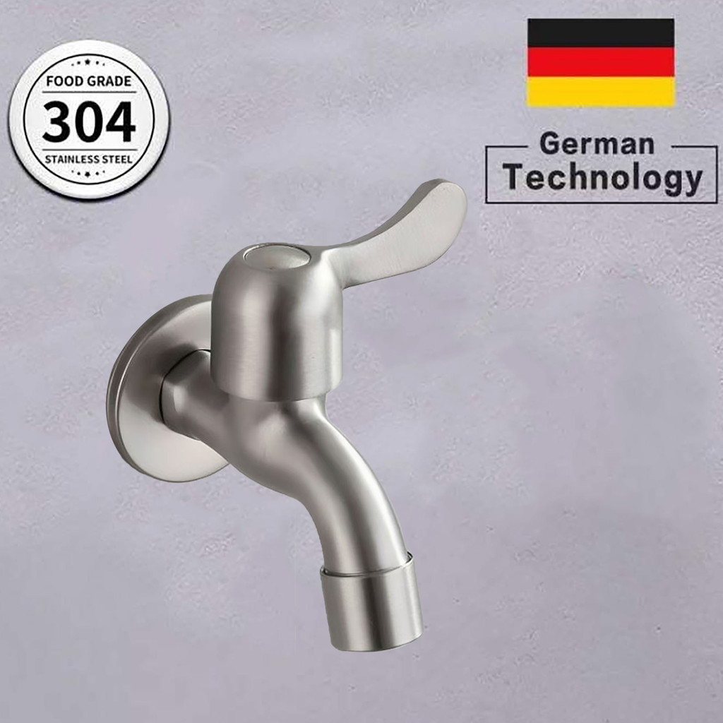 Short Version Of Faucet Double Tap Washing Machine 304 Stainless Steel ...