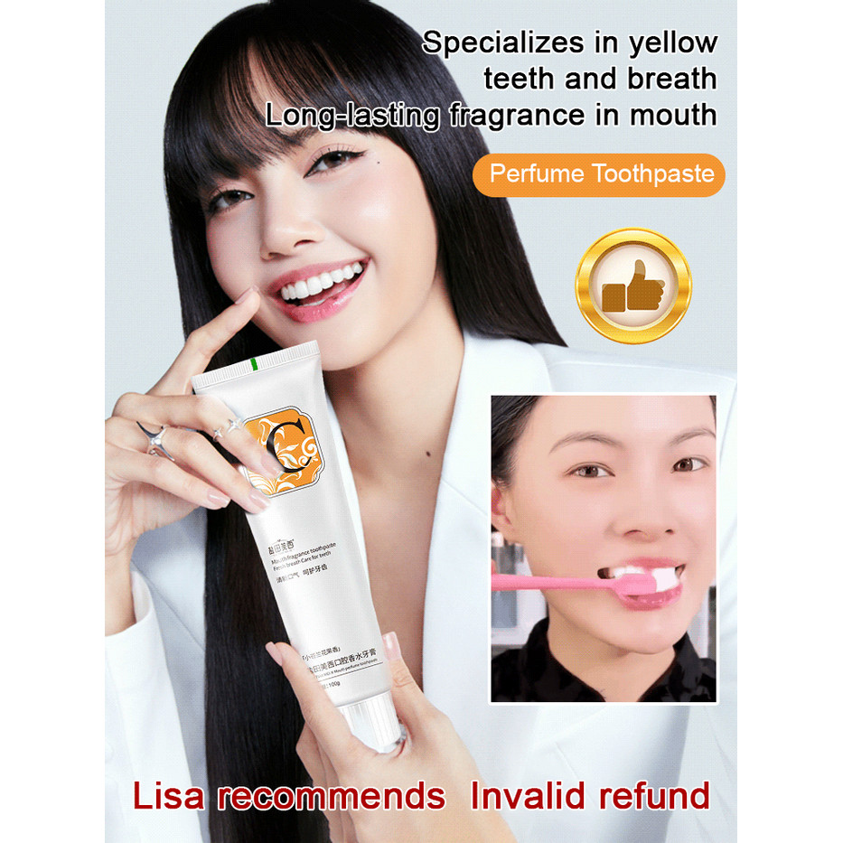Fresh breath Toothpaste oral care agent Reduction of plaque Cleaning ...