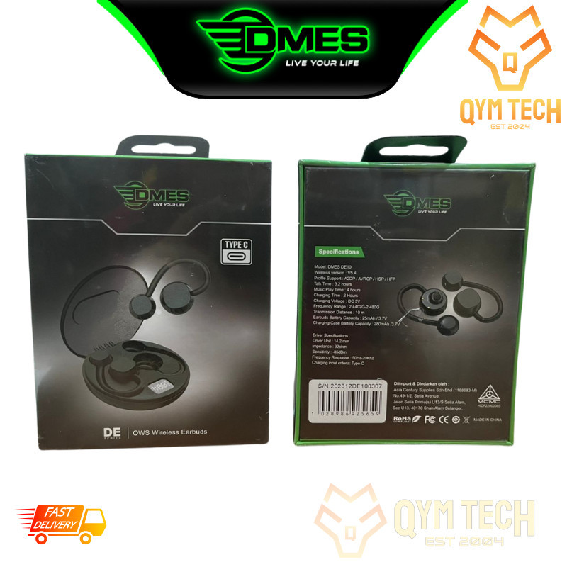DMES DE10 OWS WIRELESS EARBUDS | Shopee Malaysia