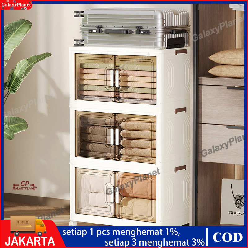 Folding Bag/Shoe Rack 6 Wardrobe Storage / Multi-Purpose Plastic ...