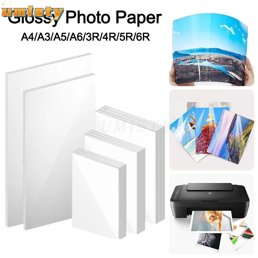 UMISTY Glossy Photo Paper, High Gloss 100/20sheets Inkjet Printing ...