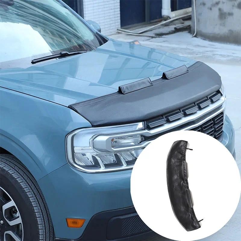Leather Car Front Hood Protector Bra Insect-Proof And Stone-Proof Hood ...