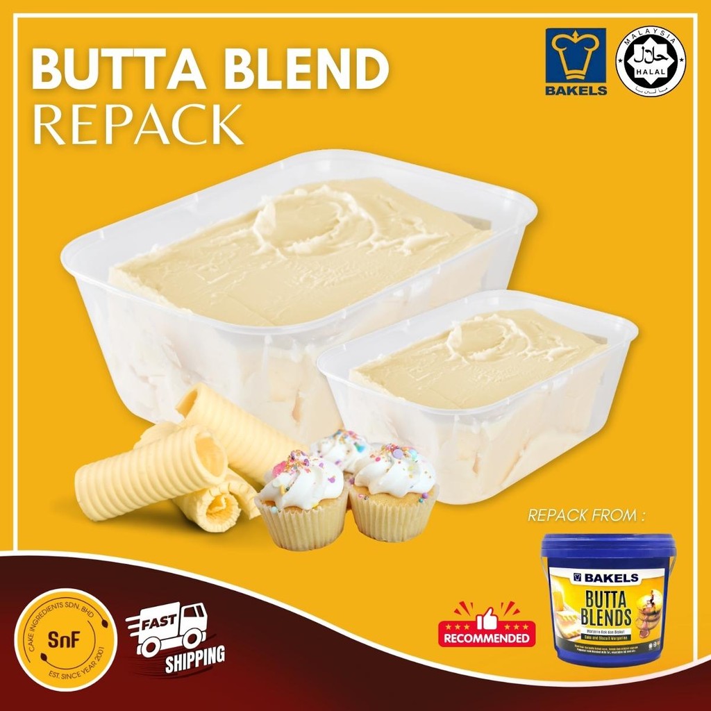 1kg Bakel's Butta Blend Repack Butta Blend Repack Butter Cake Rasa ...