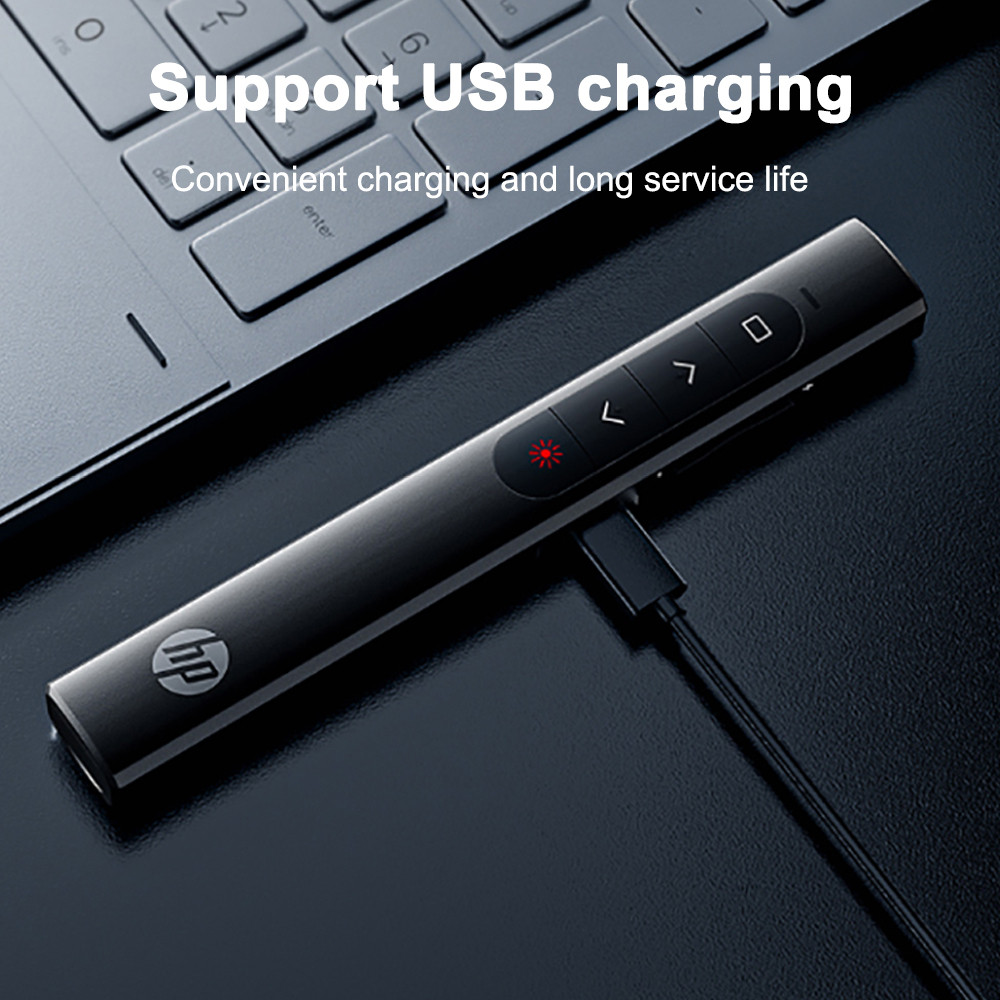 HP SS10 Rechargeable Wireless Presenter Pen PowerPoint Clicker Remote Laser Pointer Presentation ...