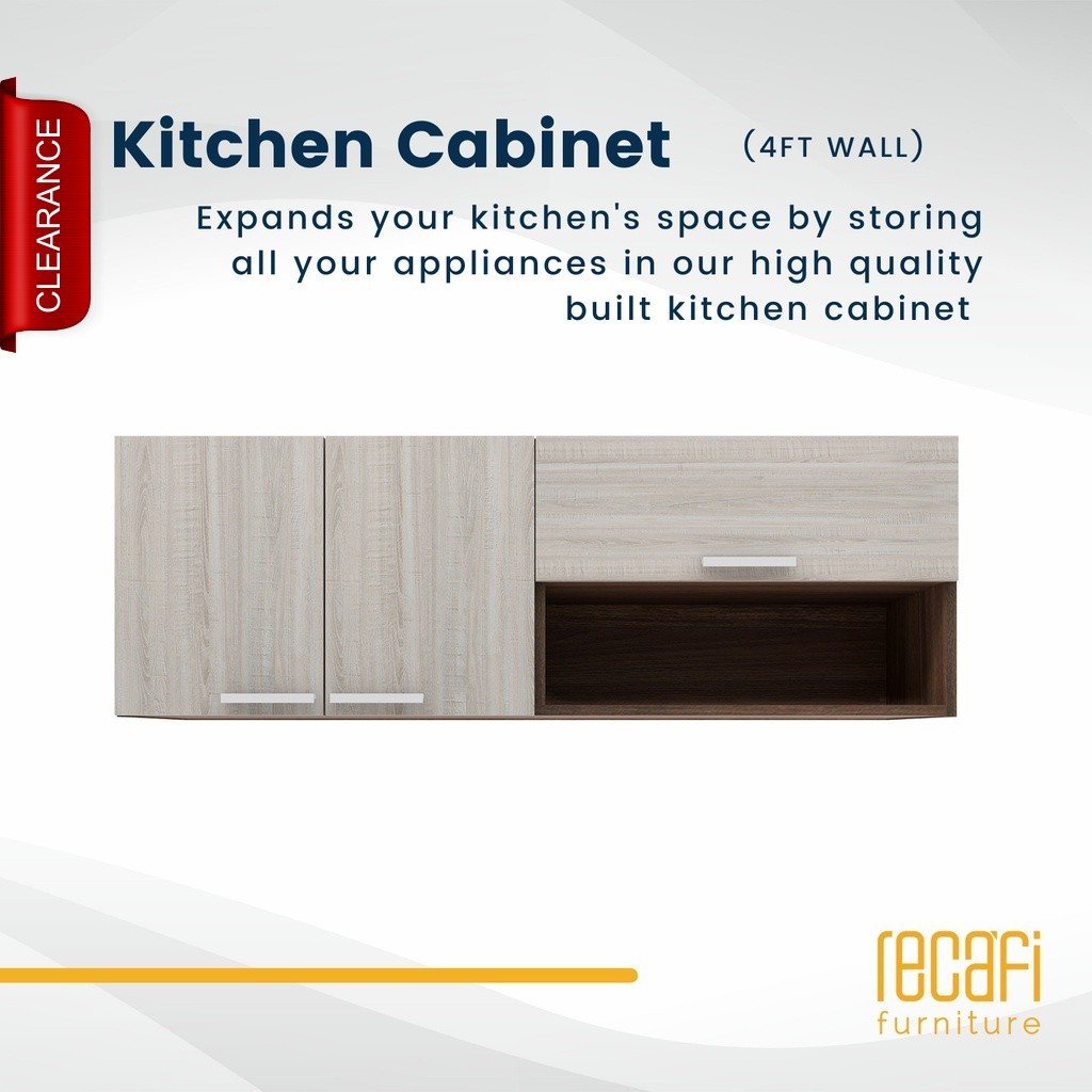 Recafi Furniture 4FT Wall Unit Kitchen Cabinet/Kitchen Sideboard Buffet ...