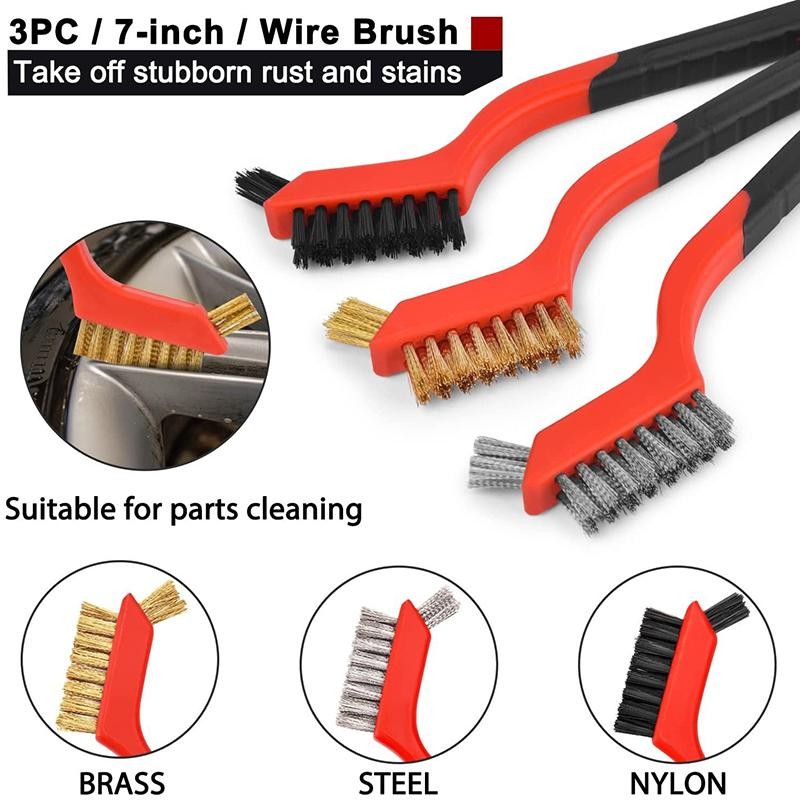 wayfarer> Mini Brush Set Of Three Kitchen Brushes For Gas Hoods Grease ...