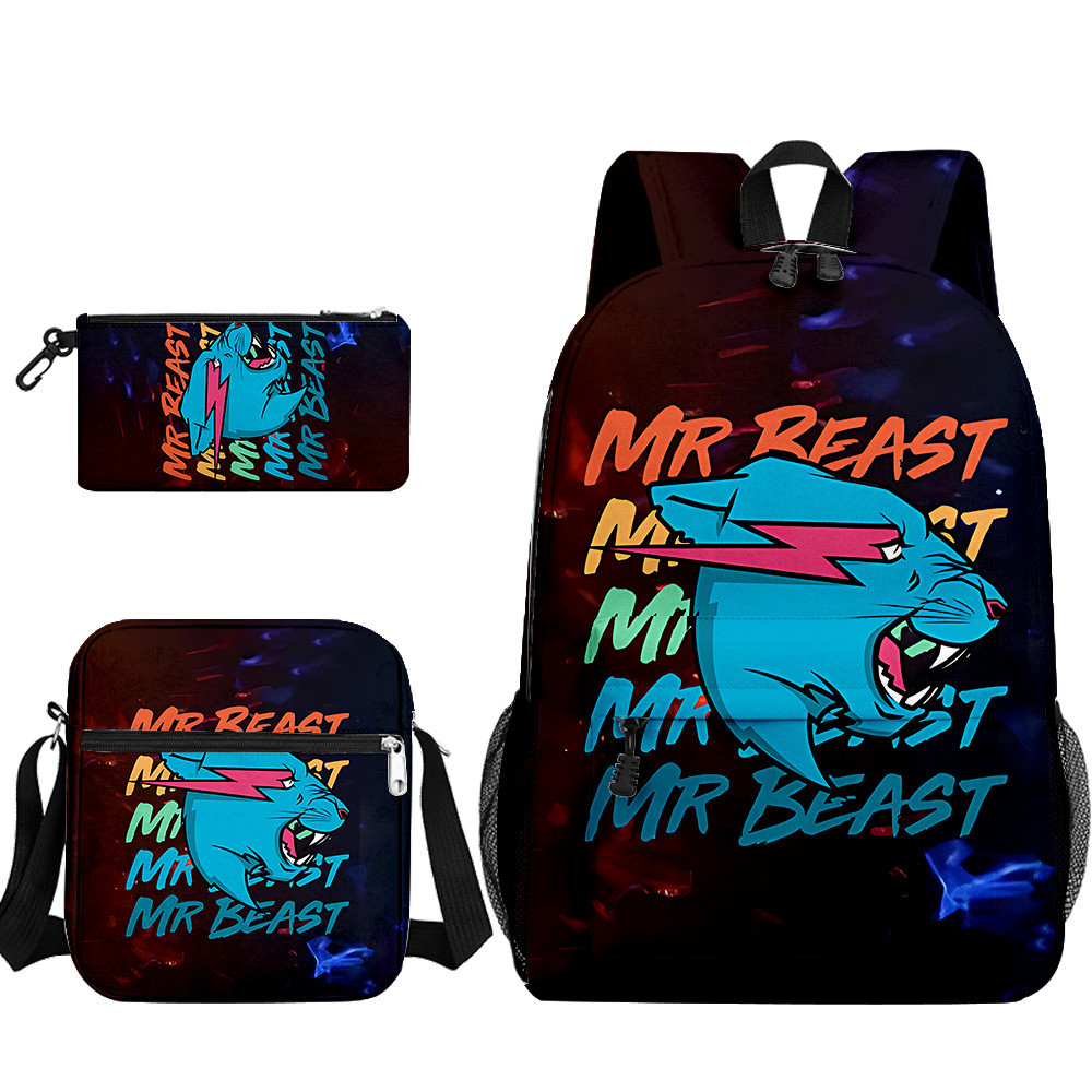 Mr Beast Lightning Cat backpack for kids A2 | Shopee Malaysia
