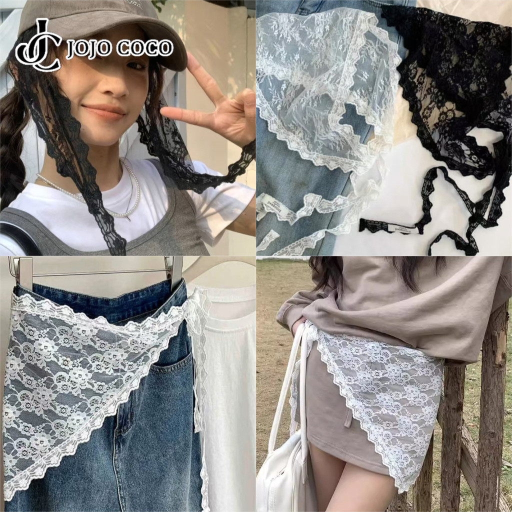 JOJO COCO 2025 Korean Niche Design Versatile Lace Shawl Headscarf | Shopee Malaysia