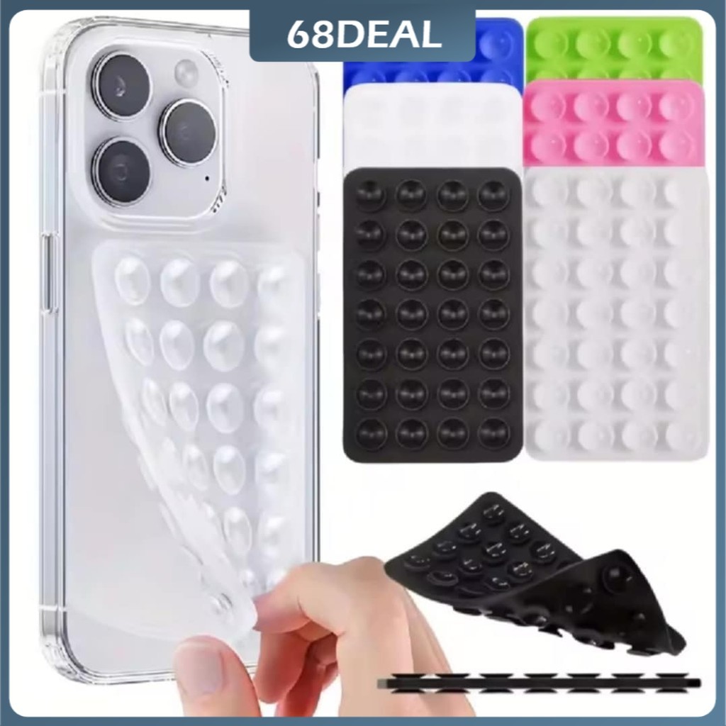 [Johor Stock] Universal Phone Suction Pad Silicone Double Side Non-Slip ...