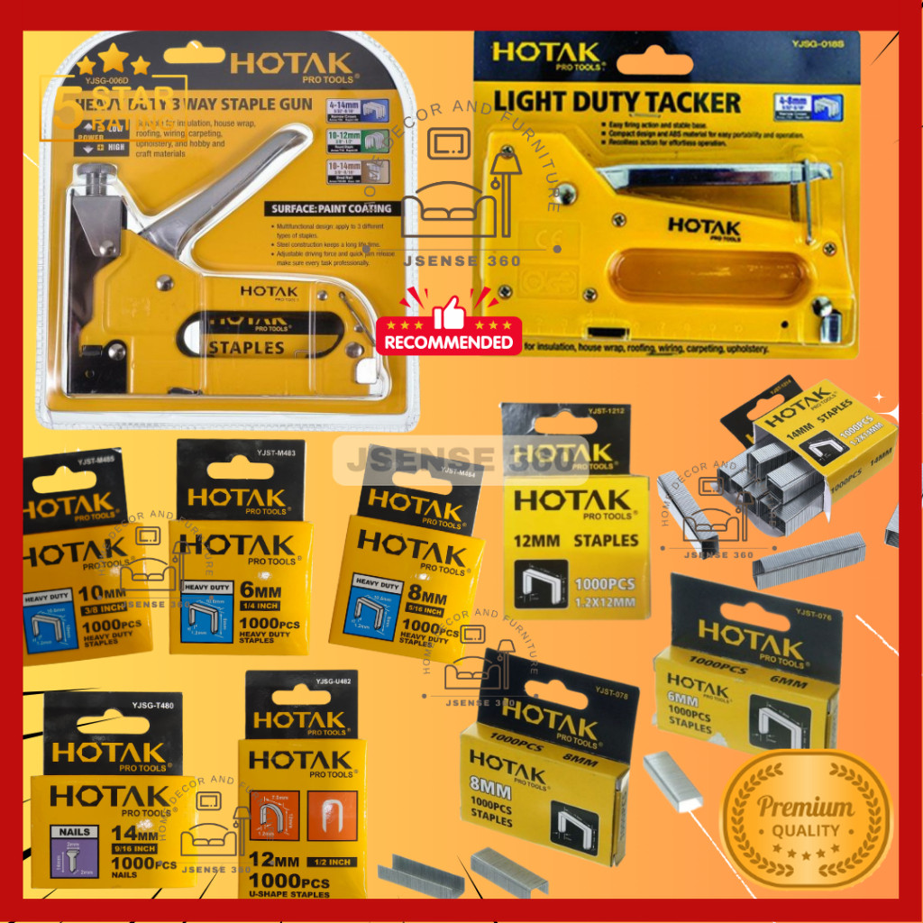 Hotak Pro Tools Staple Gun / Strong Stapler / Stapler Bullets Refill ...