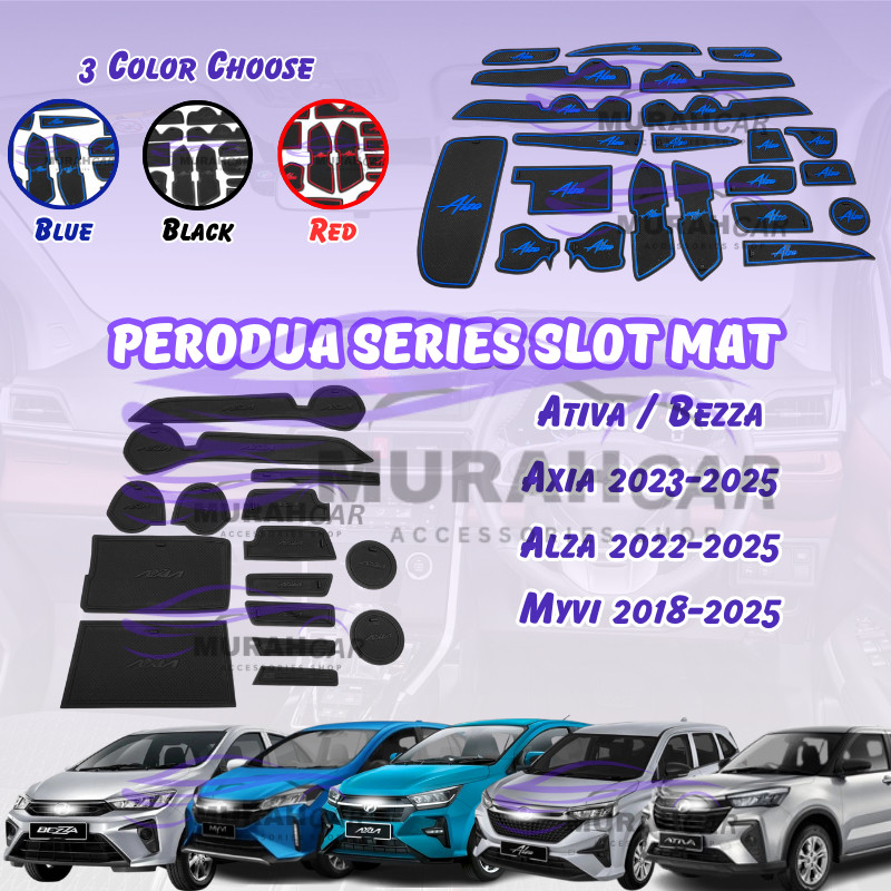 Perodua AXIA ALZA ATIVA BEZZA Myvi Slot mat Car Interior Slot Mat ...