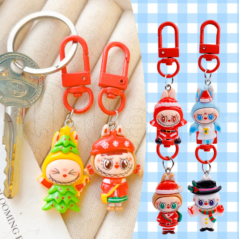 3Pcs Labubu Resin Keychain - Multiple Styles Labubu Doll Keyring - Bag ...