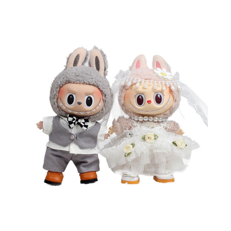 17cm Labubu Macaron V1& V2 Wedding March Mr Vest 3 Piece Set (only ...