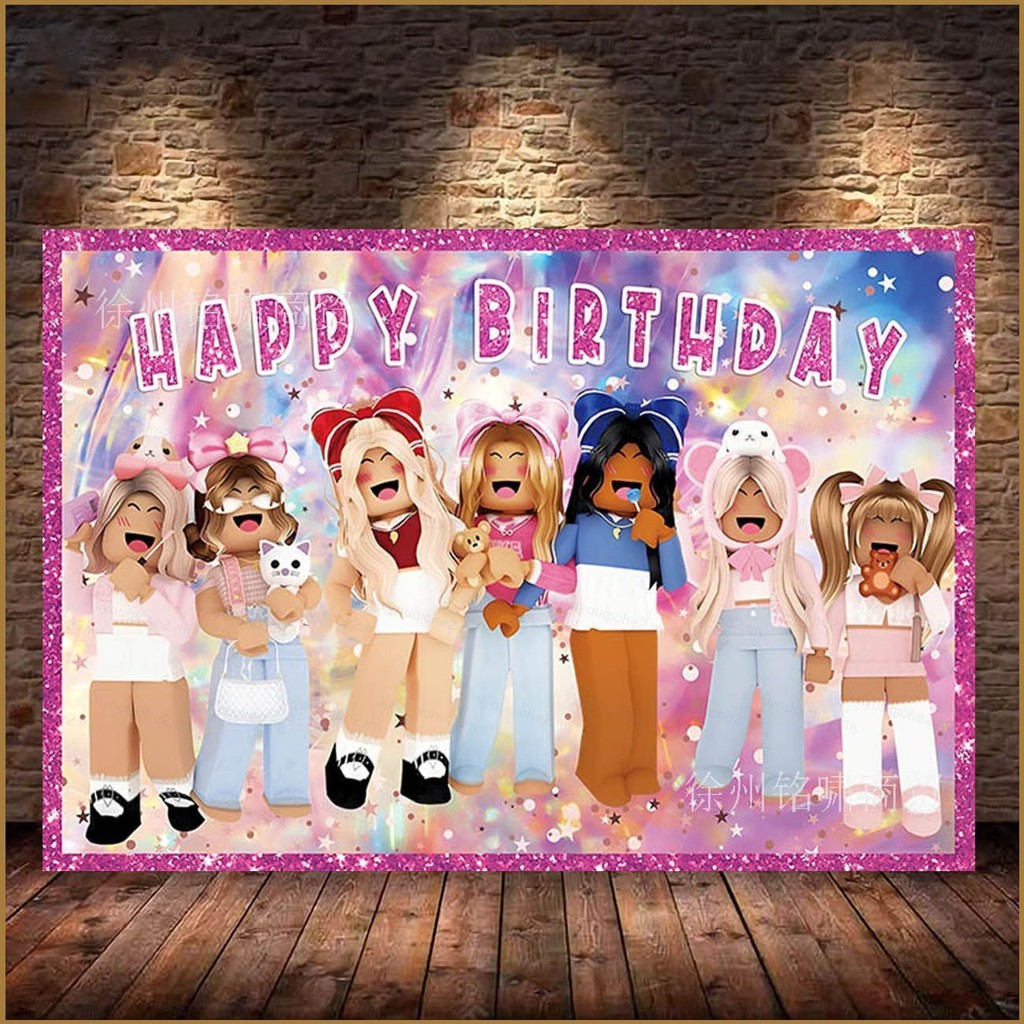 333 Roblox Theme Cartoon Celebrate Party Photo Photography Backdrop ...