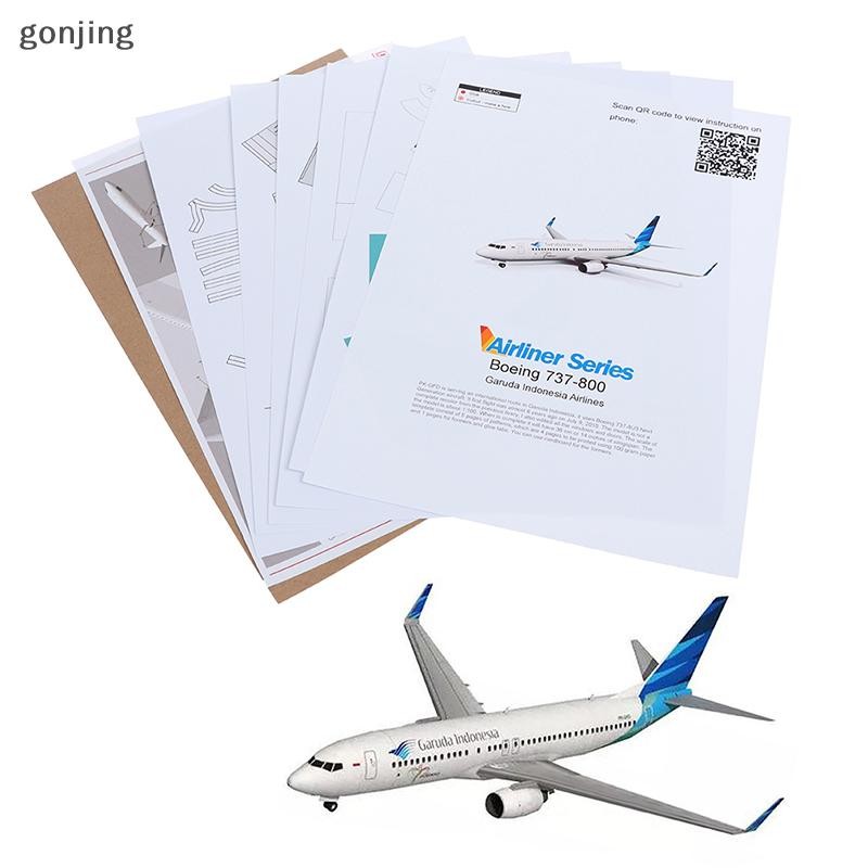 [GNJ] 1:100 Boeing 737-800 Aircraft Airlines 3D Paper Model DIY ...