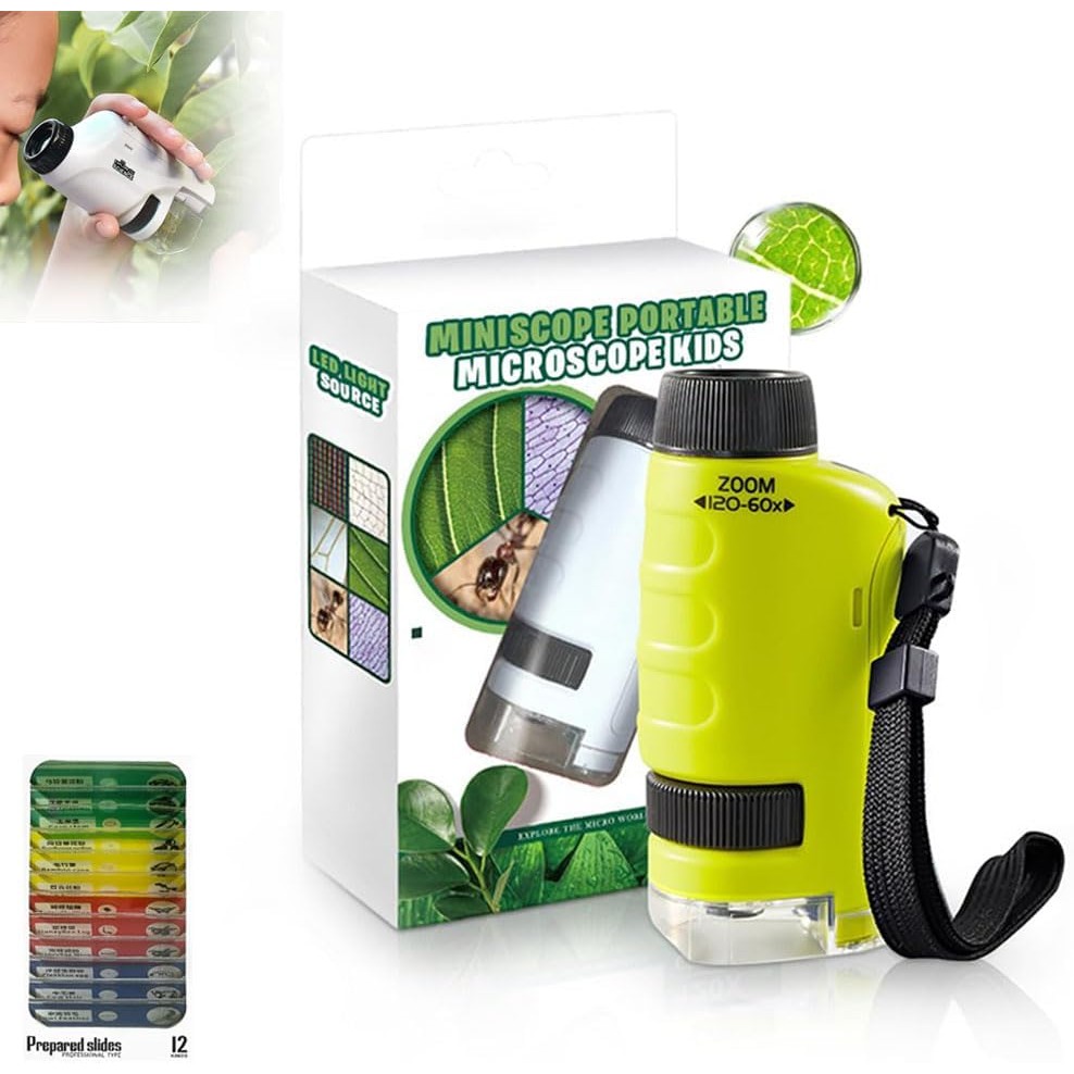 Mini Microscope for Kids, 2024 Handheld Mini Scope, Little Marvin ...