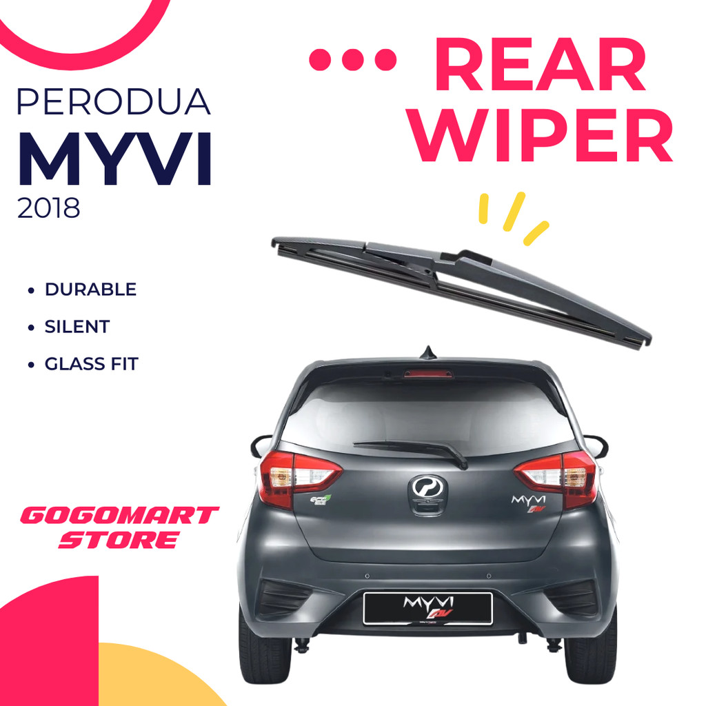 PERODUA MYVI 2018-2023 REAR WINDSCREEN WIPER Car Back Wiper Belakang ...