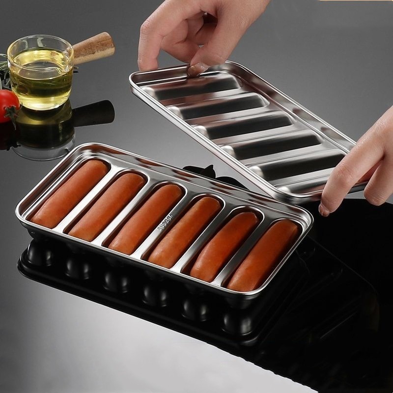 Hot Dog Making Mould 304 Stainless Steel Sausage Mold DIY Baked Ham ...