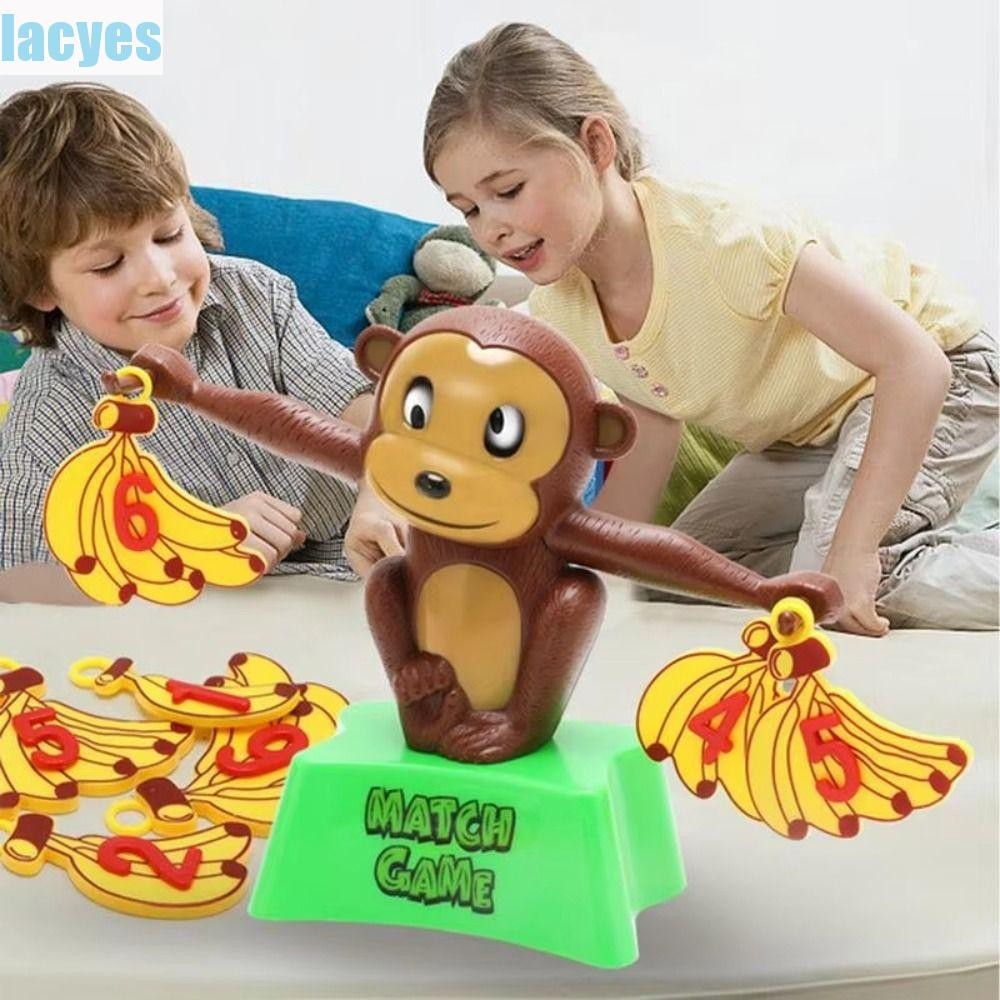 LACYES Montessori Math Balance Toy, Puzzle Interactive Digital Monkey ...