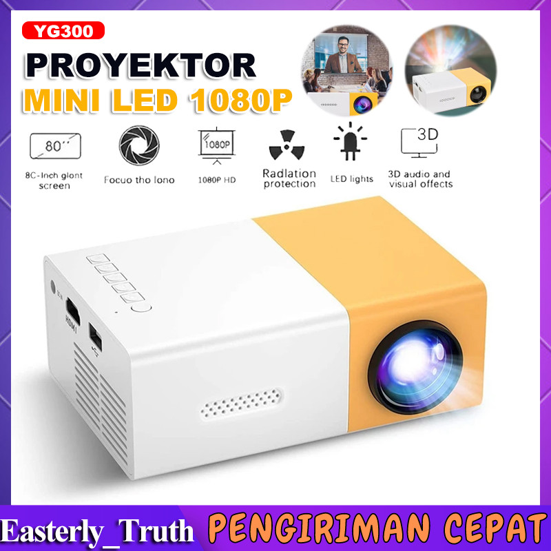 HP Mini Projector YG300 Portable LED Mini Mini cellphone Projector Home ...