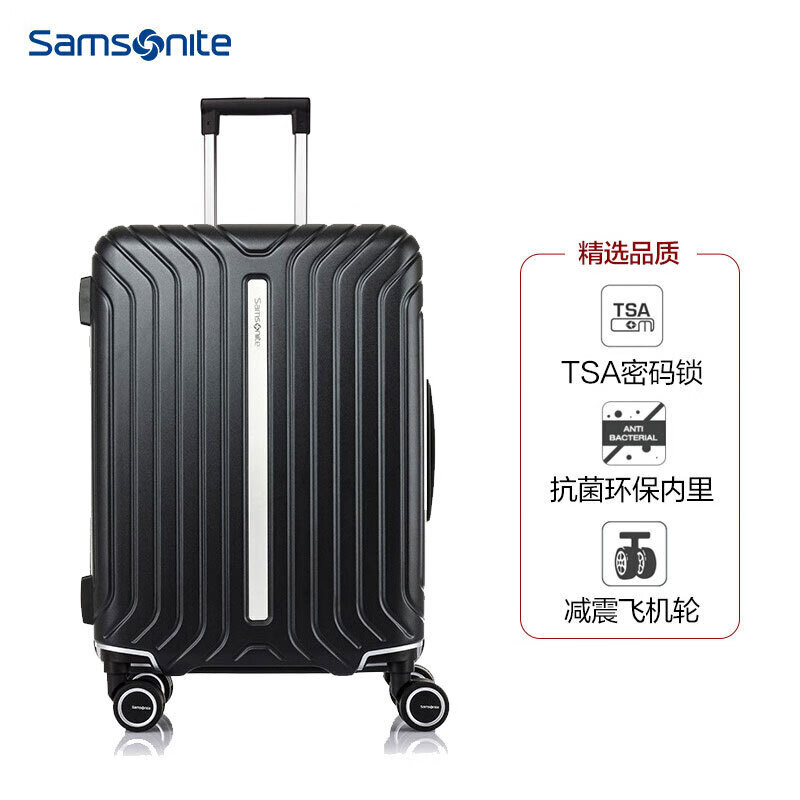 Samsonite/samsonite Trolley Suitcase Suitcase Fashion Vertical Stripes ...