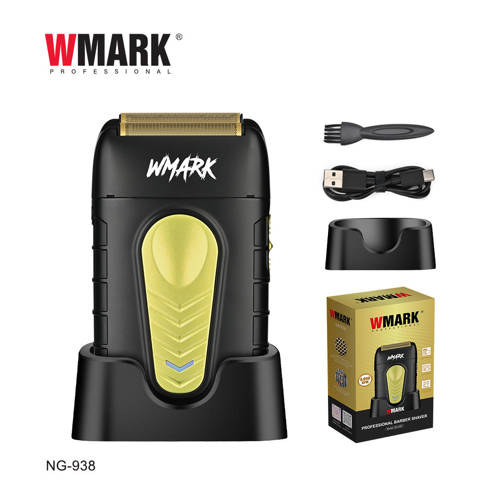 WMARK new stainless steel etched titanium plated two-blade mesh razor ...