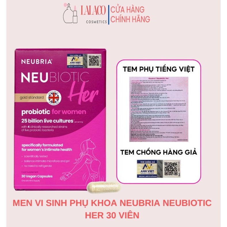 Gynecological probiotic Neubria Neubiotic Her 30 probiotic supplements ...