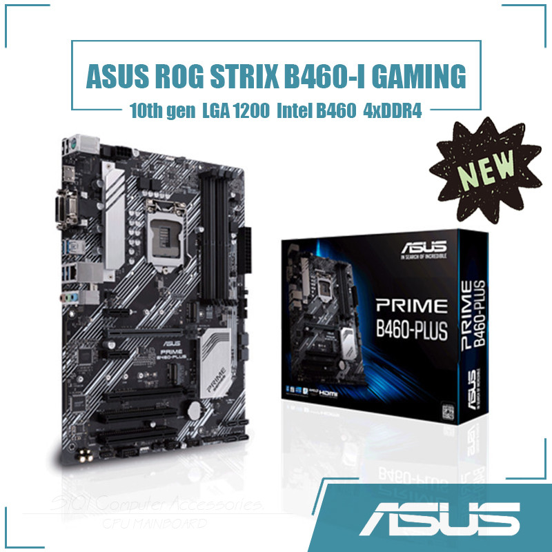 ASUS PRIME B460-PLUS Motherboard 4xDDR4 DIMM LGA 1200 Intel B460 ...