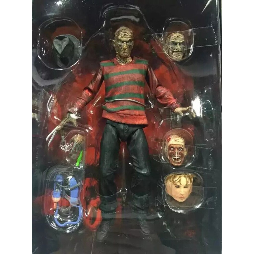 NECA Freddy Krueger Action Figure A Nightmare on Elm Street 3 Drean Warriors Horror Movie Model ...