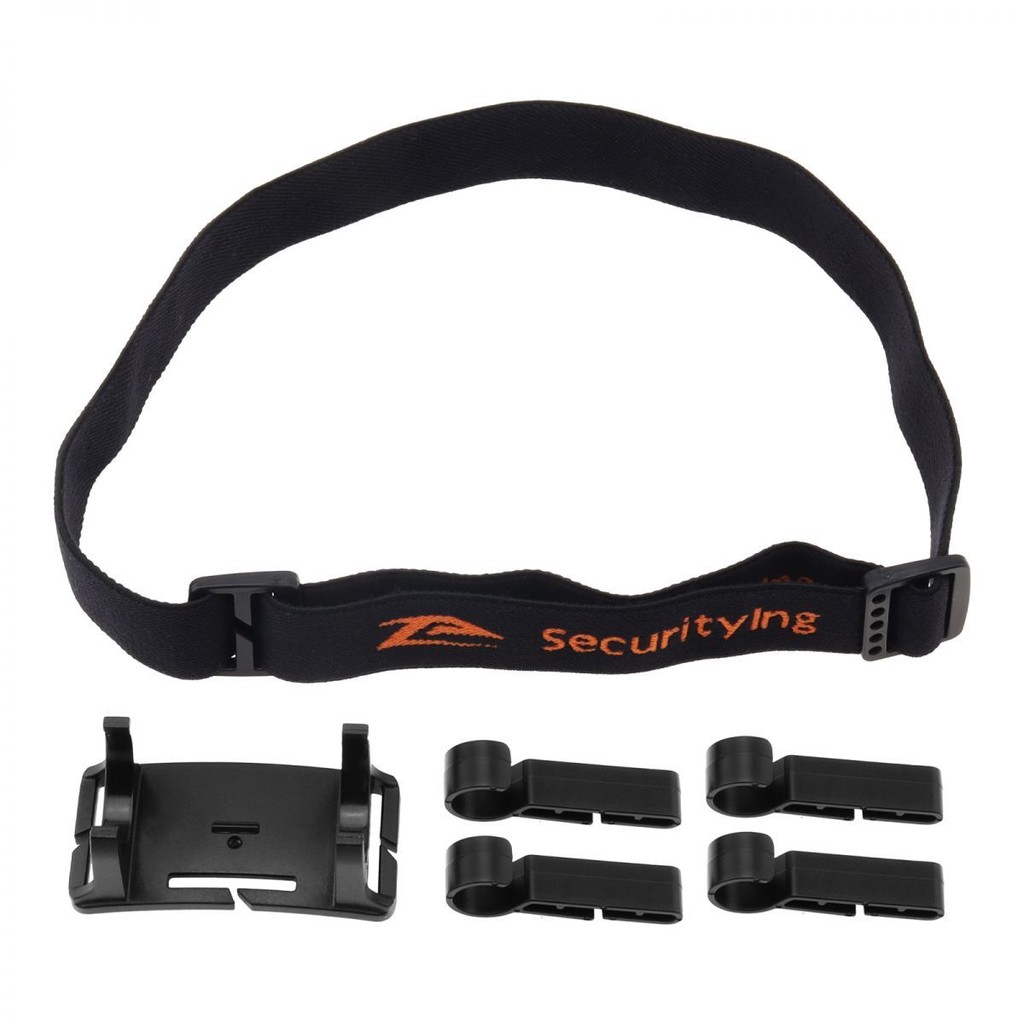 SecurityIng Elastic Headband Adjustable Black Headlamp Strip Sets with ...