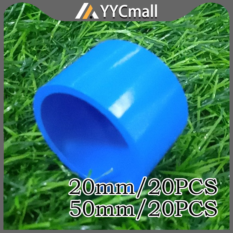 20Pcs Blue Pvc Pipe Cap Household Tools 20/50mm PVC Blue Cap Water Pipe ...