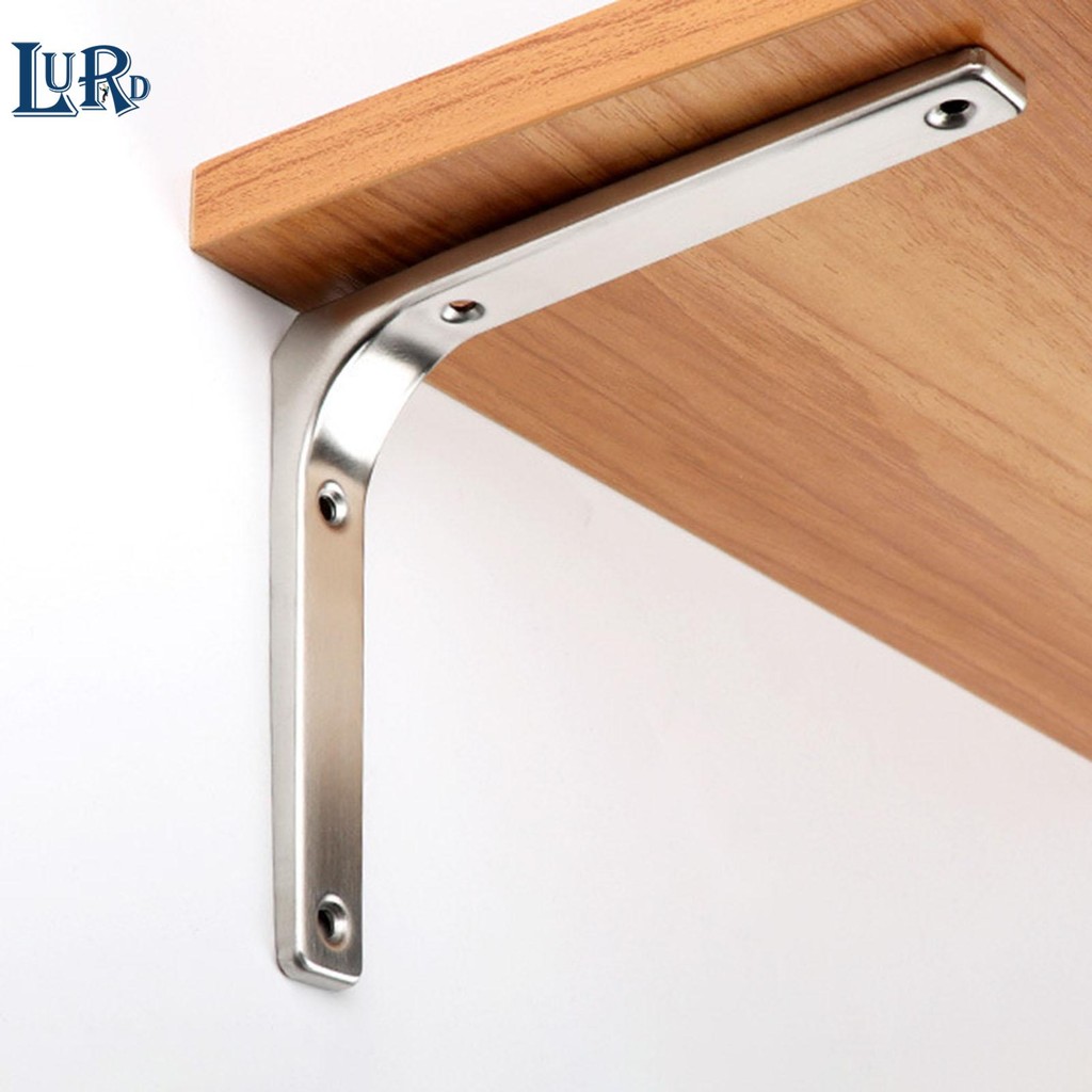 Stainless Steel Triangle Shelf Brackets Space Saving Decorative Corner ...