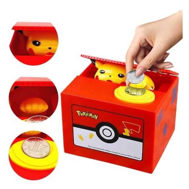Pikachu Tabung Kucing comel Piggy Bank Cartoon Gift Pikachu Action ...