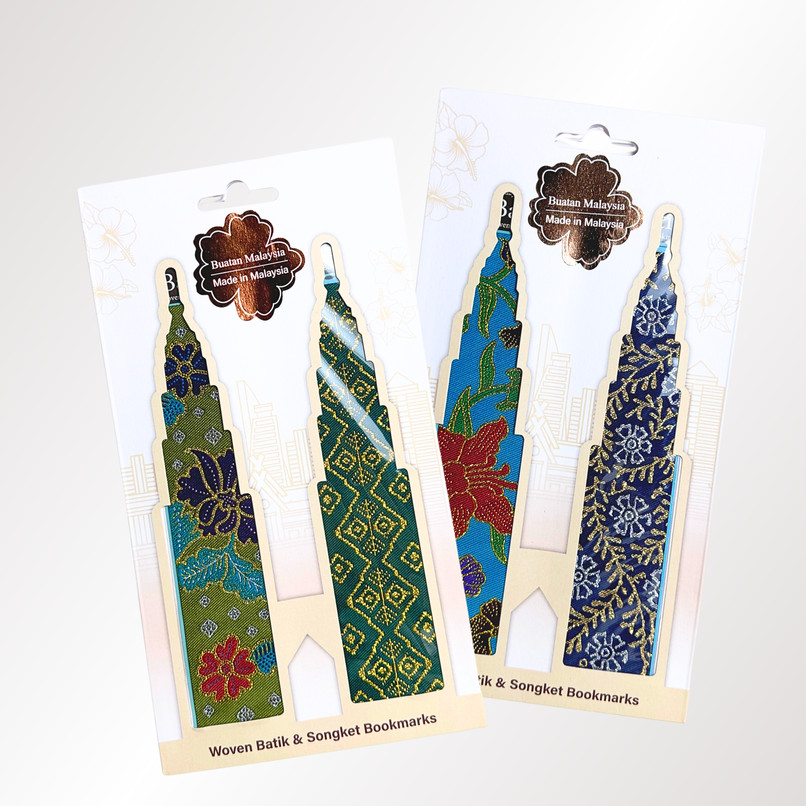 KLCC Twin Towers Batik & Songket Bookmark Duo Gift Set (Malaysia best ...