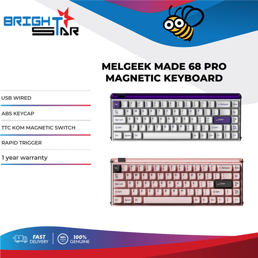 MELGEEK MADE68 PRO Magnetic Hall Effect Gaming Keyboard - TTC KOM ...